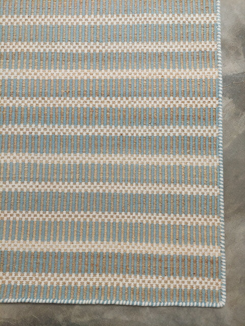 LINES - NATURAL JUTE & POWDER BLUE – From Jaipur With Love Store